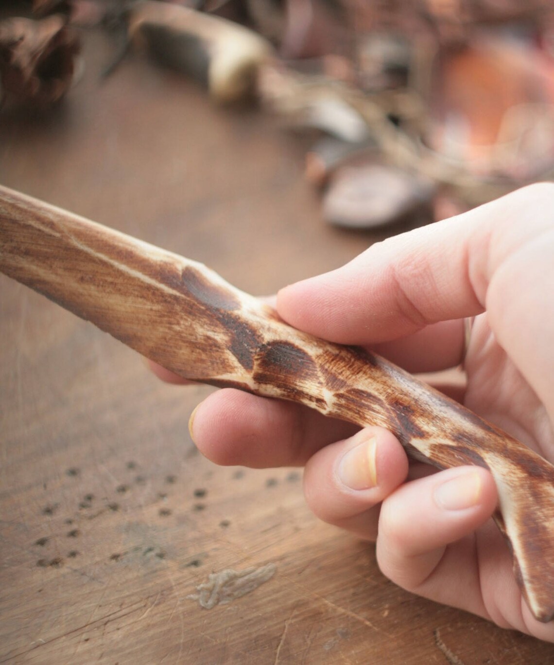 Ritual athame bone knife handcarved magic tool wicca tribal | Etsy