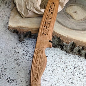 Wooden Carved Boline, Athame Ritual Dagger, Wood Magic Knife, Wicca ...