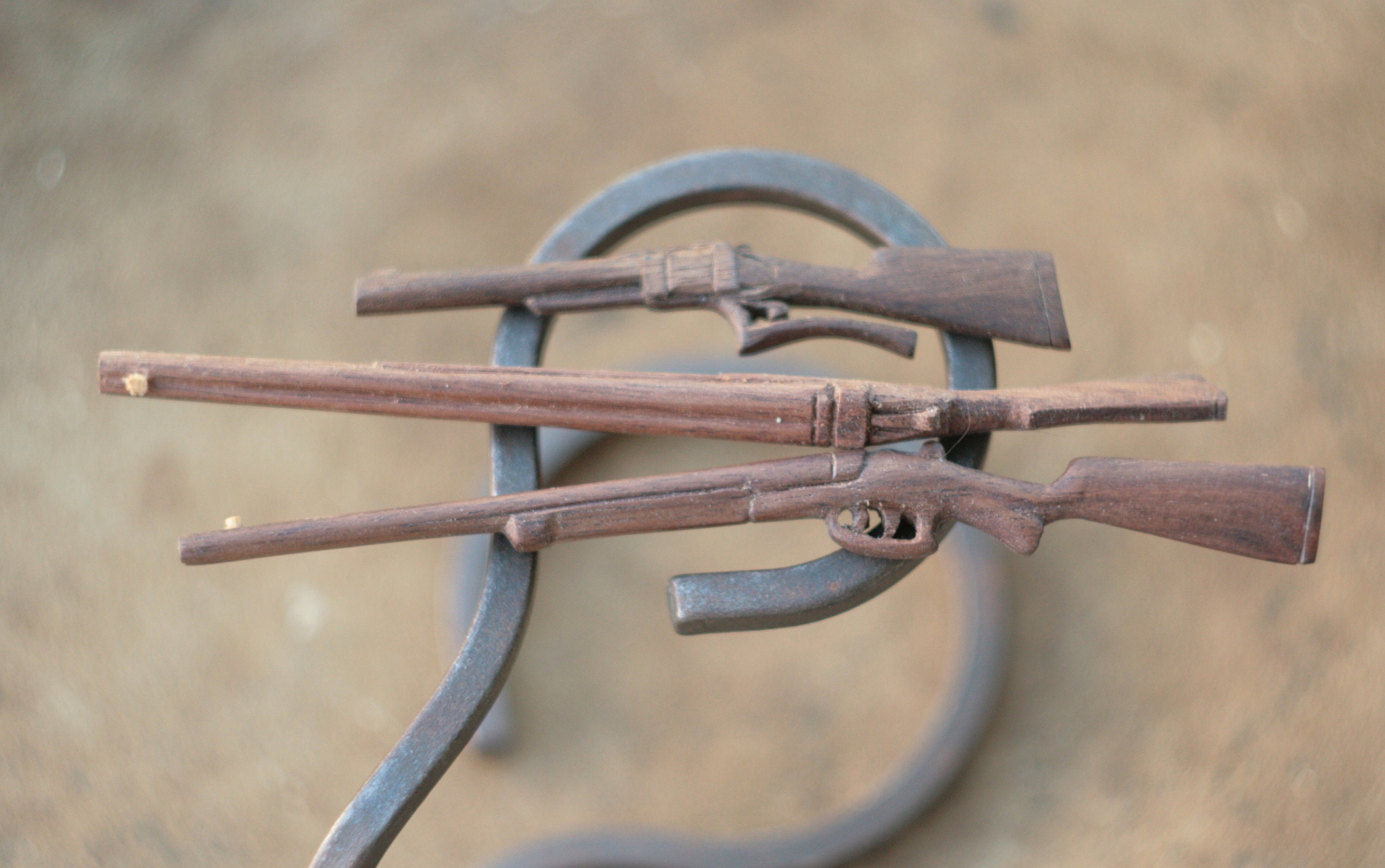 Old fashioned guns wooden model vintage weapon collectible | Etsy