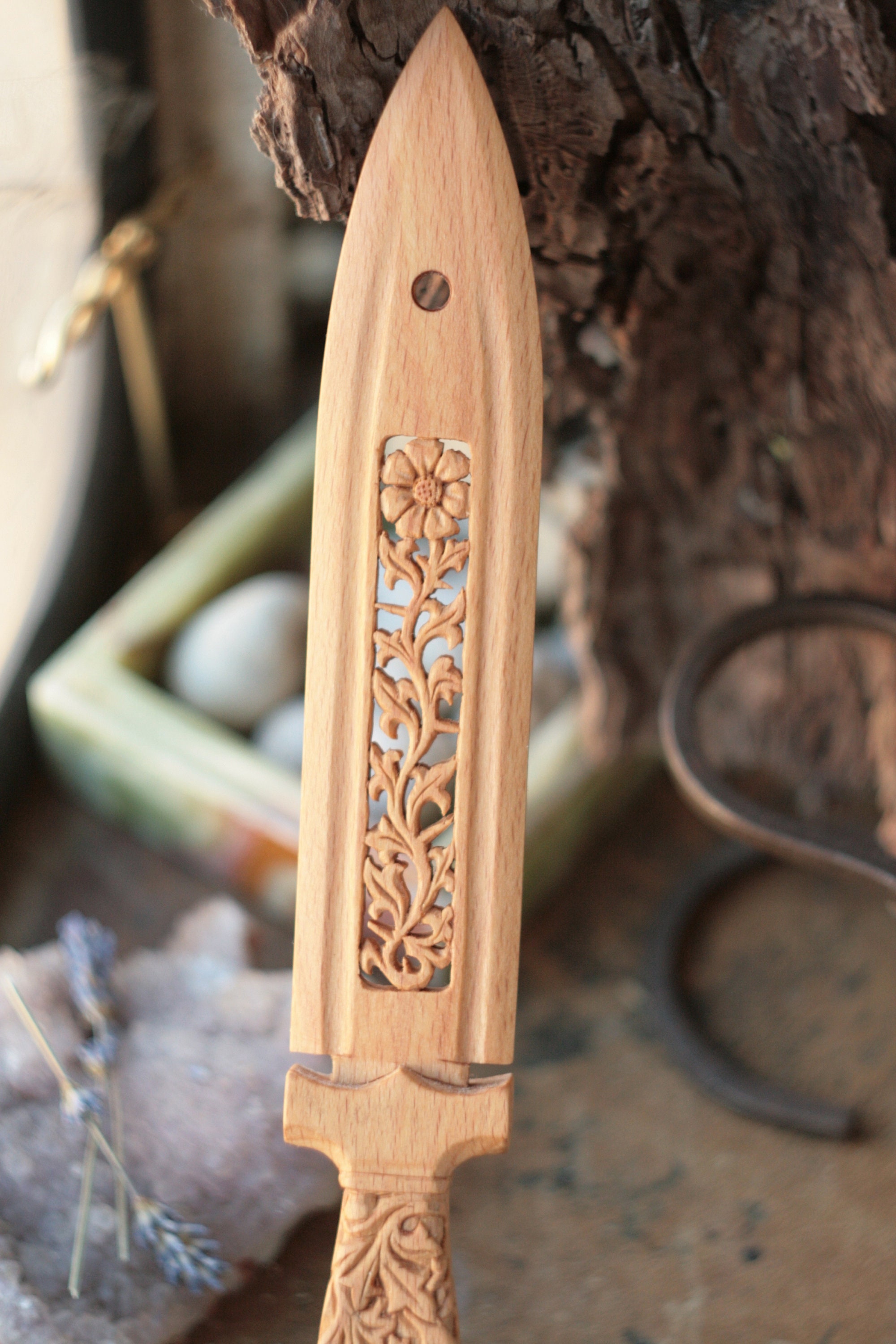 Extra Long Wooden Carved Sword Athame Ritual Dagger Wood - Etsy Australia