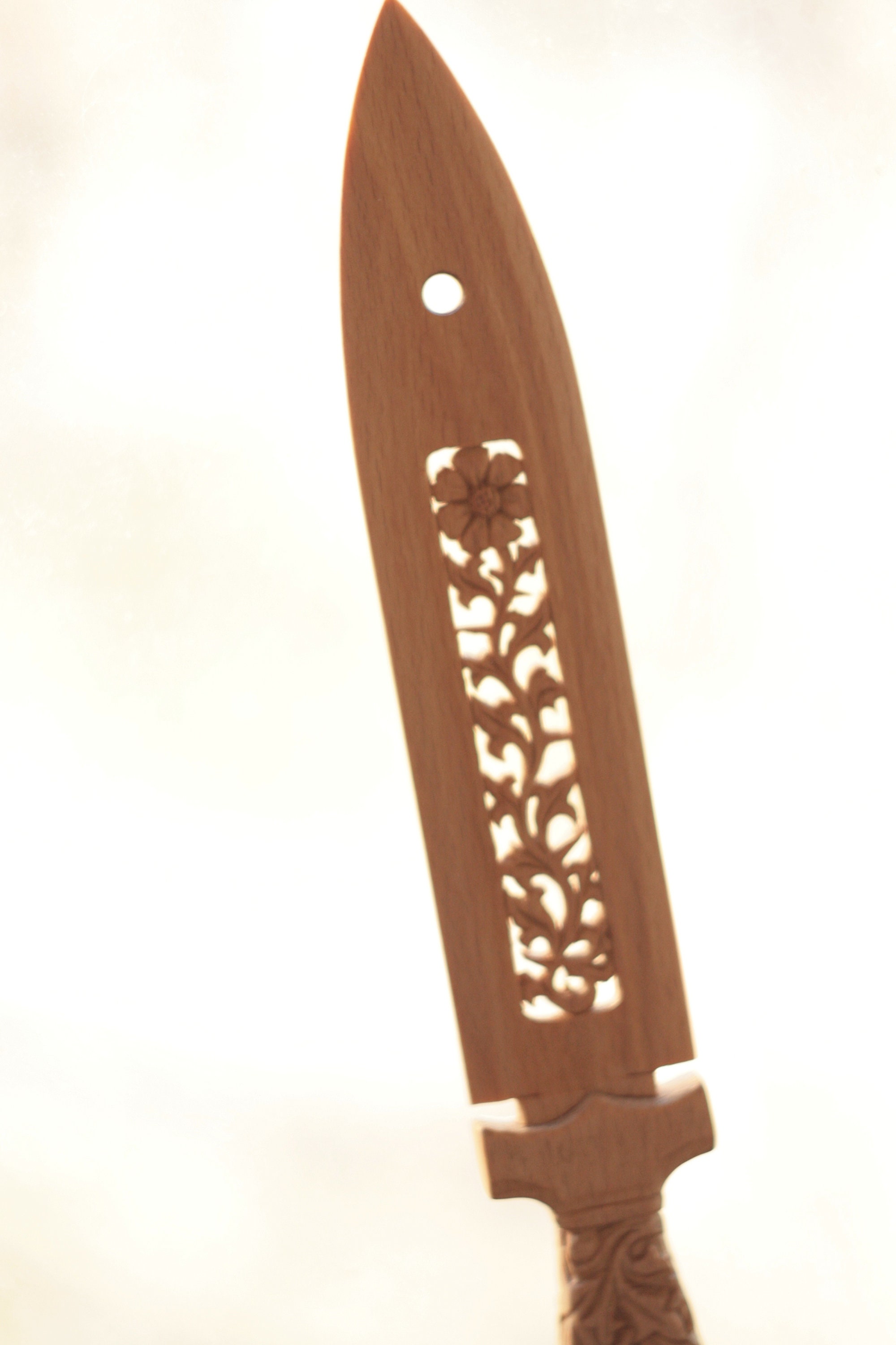 Extra Long Wooden Carved Sword Athame Ritual Dagger Wood | Etsy