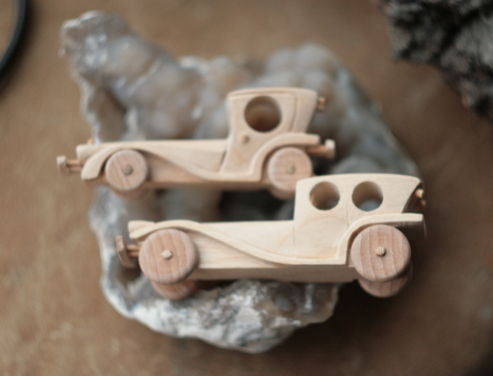Vintage Wooden Car Model Rotating Weels Collectible - Etsy