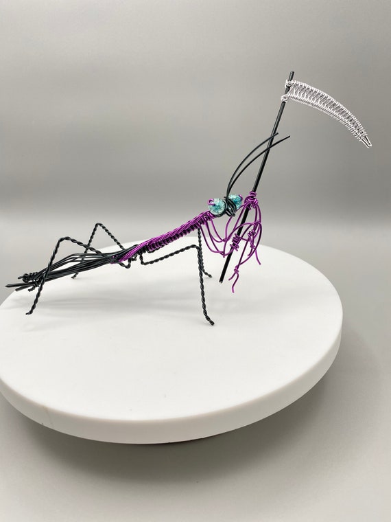 Praying Mantis Grim Reaper Wire Sculpture - Etsy