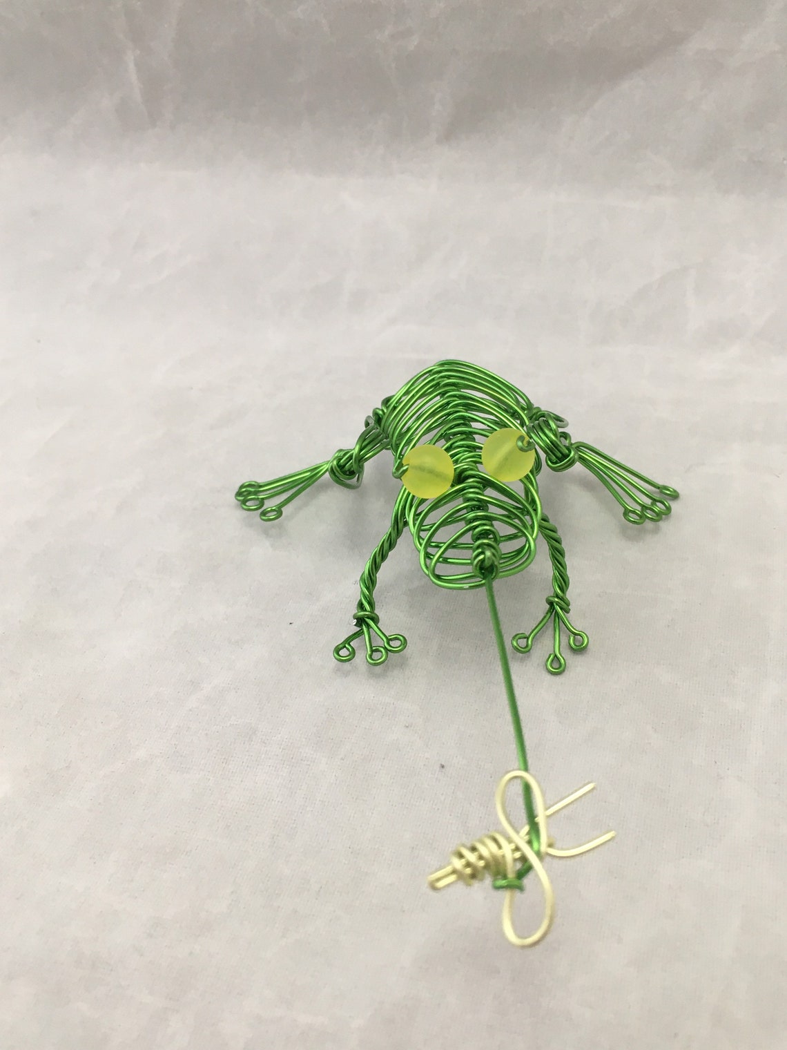 Frog Wire Sculpture Handmade - Etsy