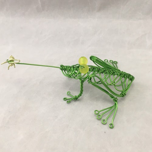 Frog Sculpture Mini Real Wire Wrapped Frog Metal Frog | Etsy