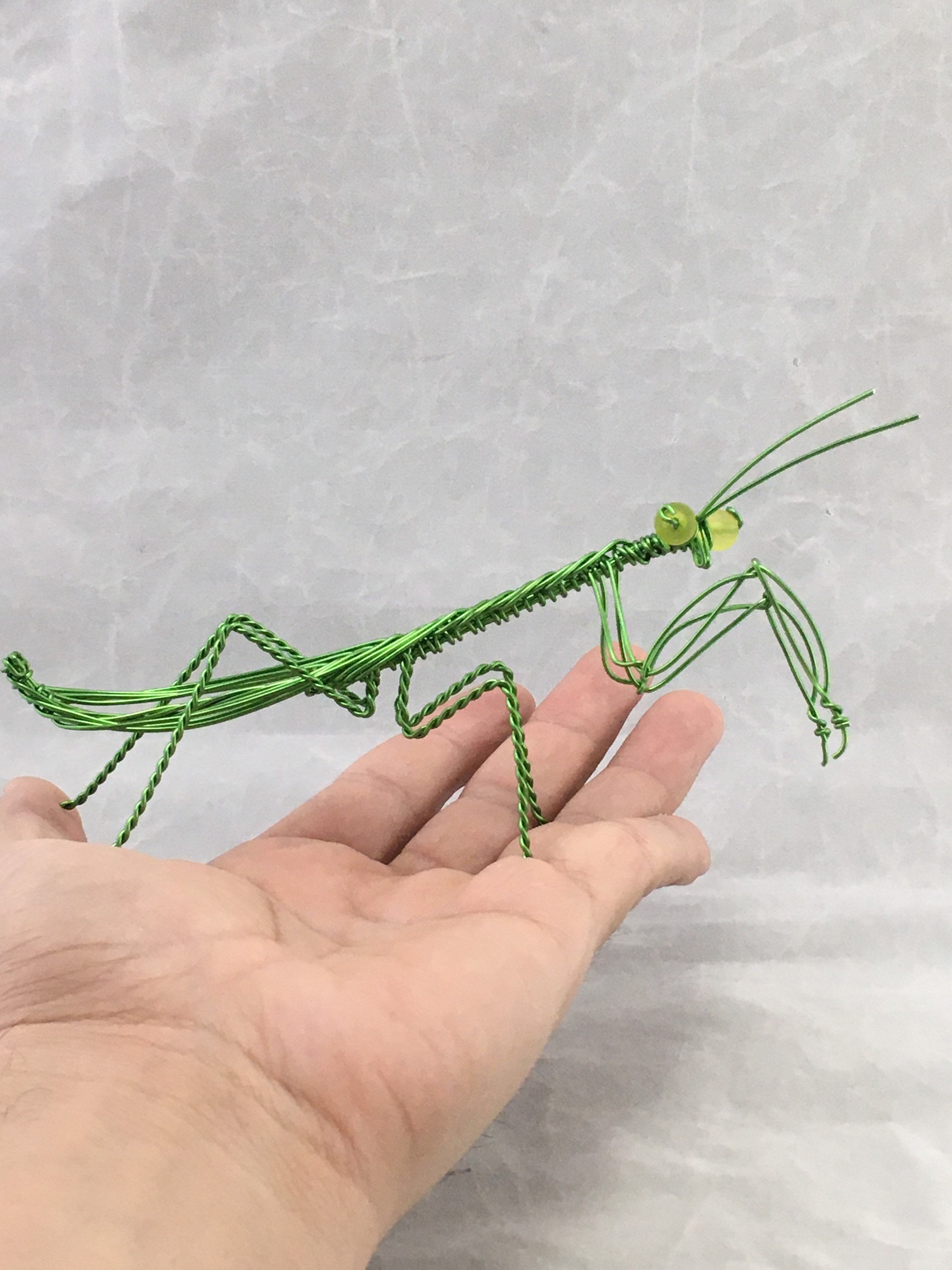 Praying Mantis Wire Sculpture - Etsy UK
