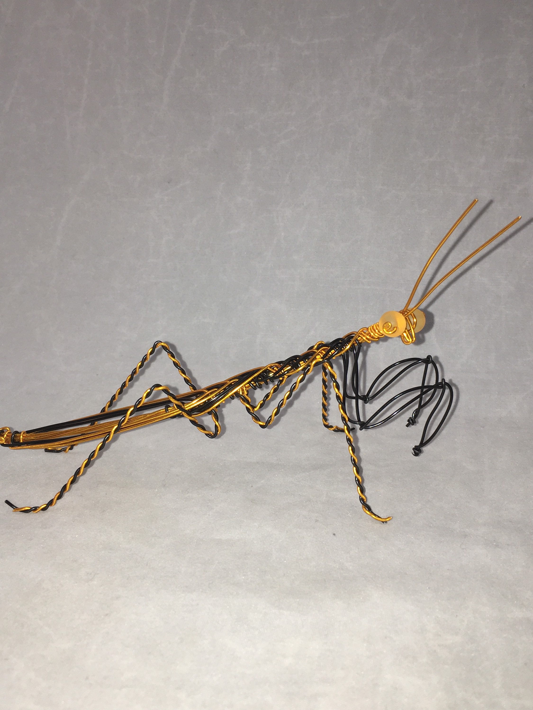 Praying Mantis Wire Sculpture - Etsy UK