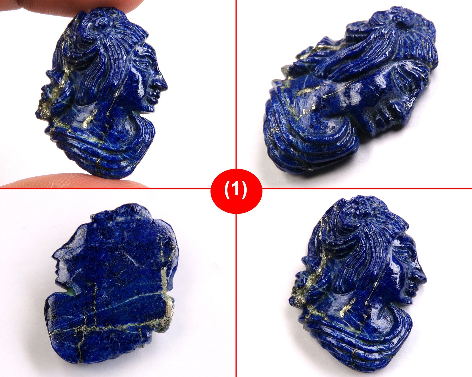Natural Top Quality Lapis Lazuli Handcrafted Lady Face Real - Etsy