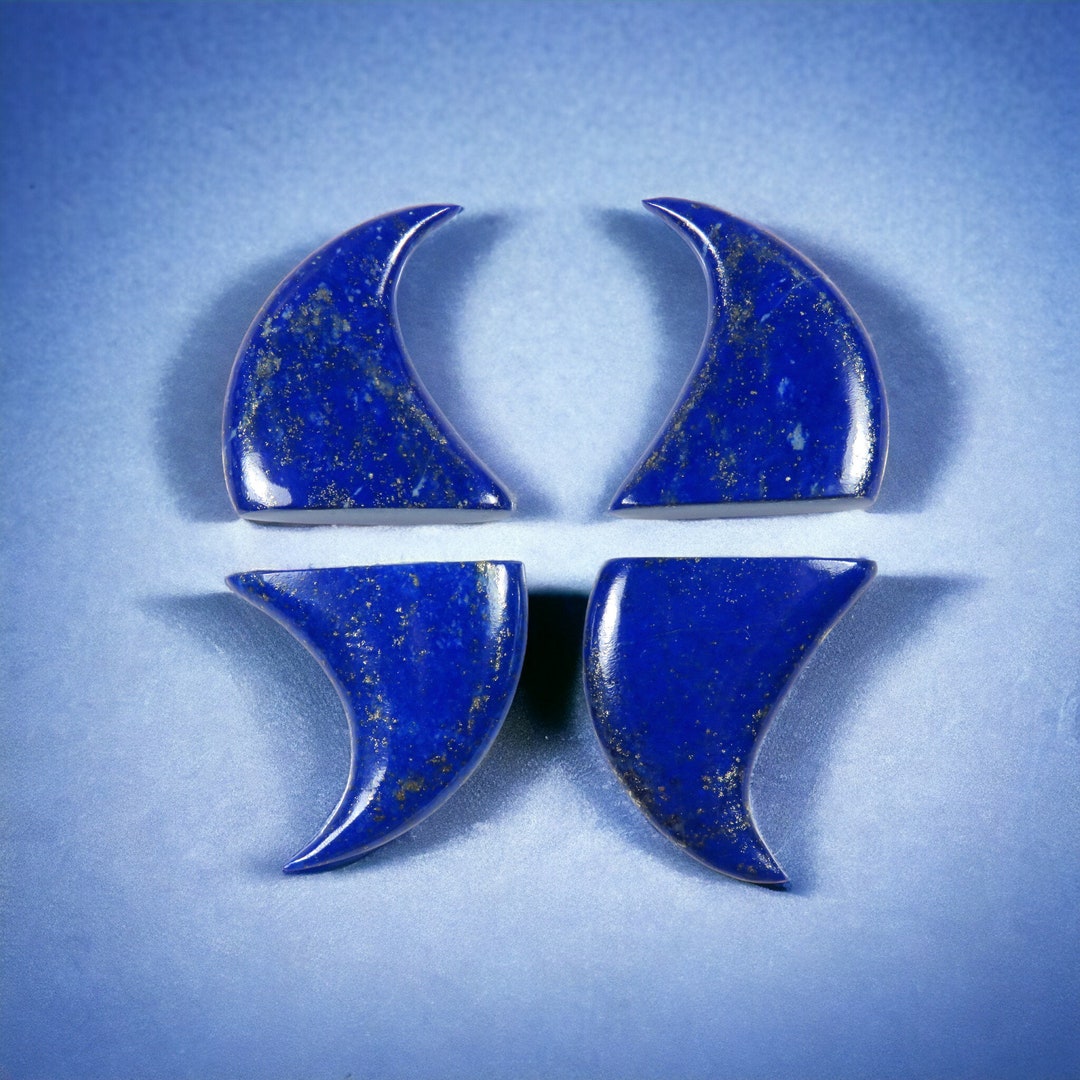 Hand Carved Natural Lapis Lazuli Shark Fin / Claws - Etsy