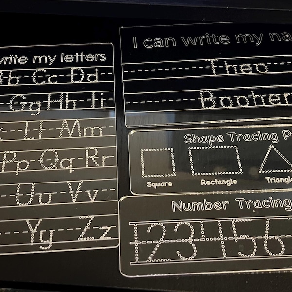 Letter Tracing Board - Etsy