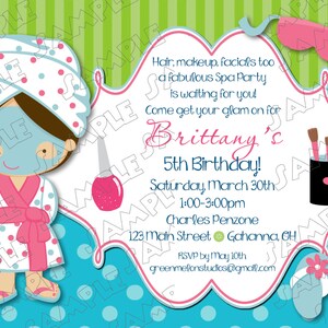 Spa Party Printable Makeup Party Huge Party Printable Party Supplies ...