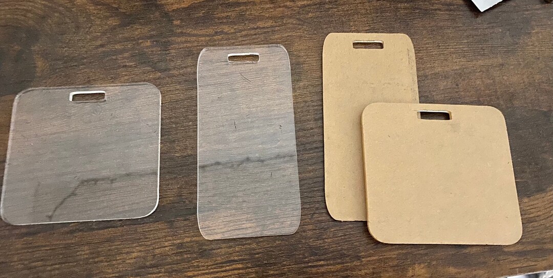 1/8" Acrylic Badge Buddy Blanks, Clear Badge Buddy Blanks, Blank Badge ...