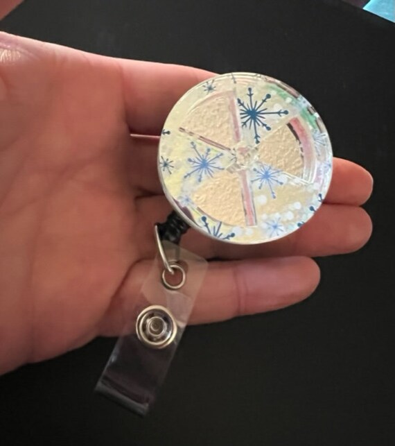 Snowflake Xray Badge Reel, Radiation Symbol Badge Reel, Interchangeable ...