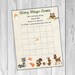 Woodland Forest Animals Bingo Baby Game Baby Shower Printable INSTANT ...