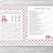 Pink Elephant Baby Shower Set of 8 Games Bundle Pink Elephant Printable ...