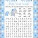 Word Scramble Baby Shower Game Blue Elephant Printable INSTANT DOWNLOAD ...