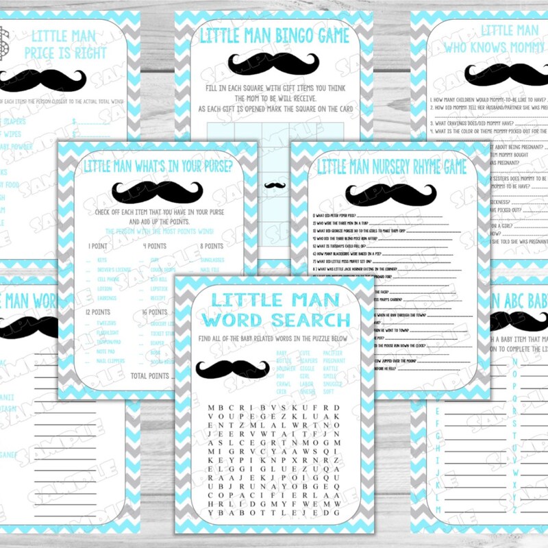 Mustache Game - Etsy