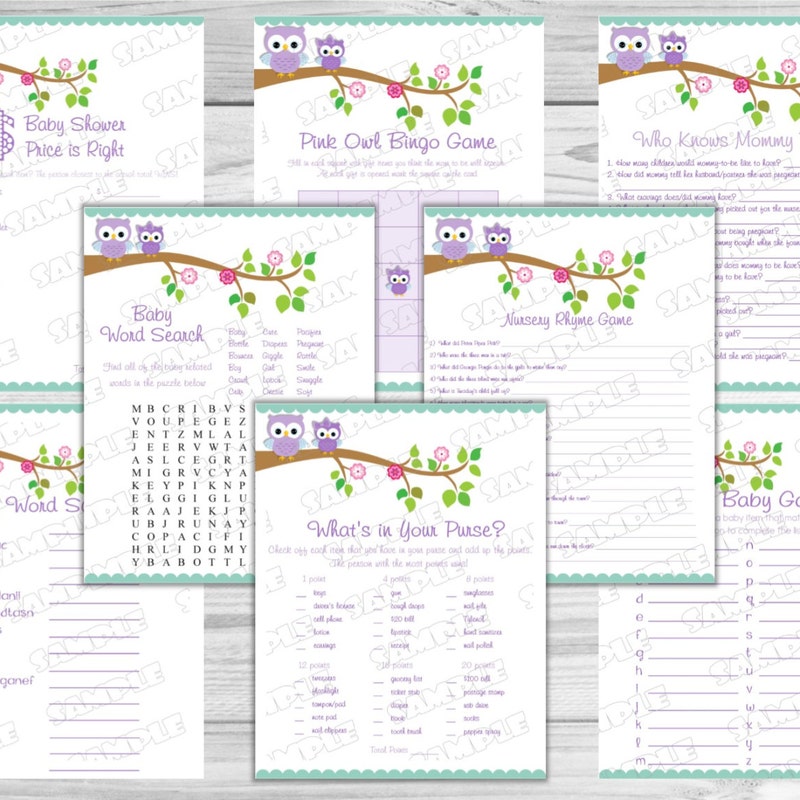 Pink Owl Baby Shower - Etsy