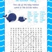 Whale Baby Shower Games Baby Word Search Printable Whale Games - Etsy