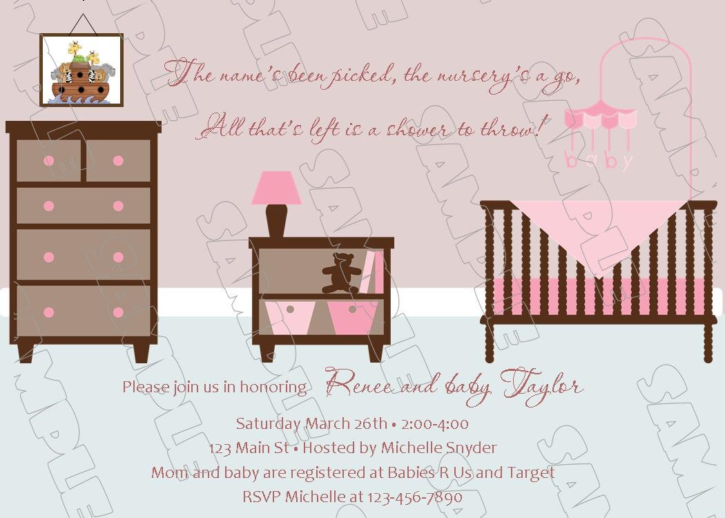 Baby Nursery Baby Shower Printable Invitations Uprint - Etsy