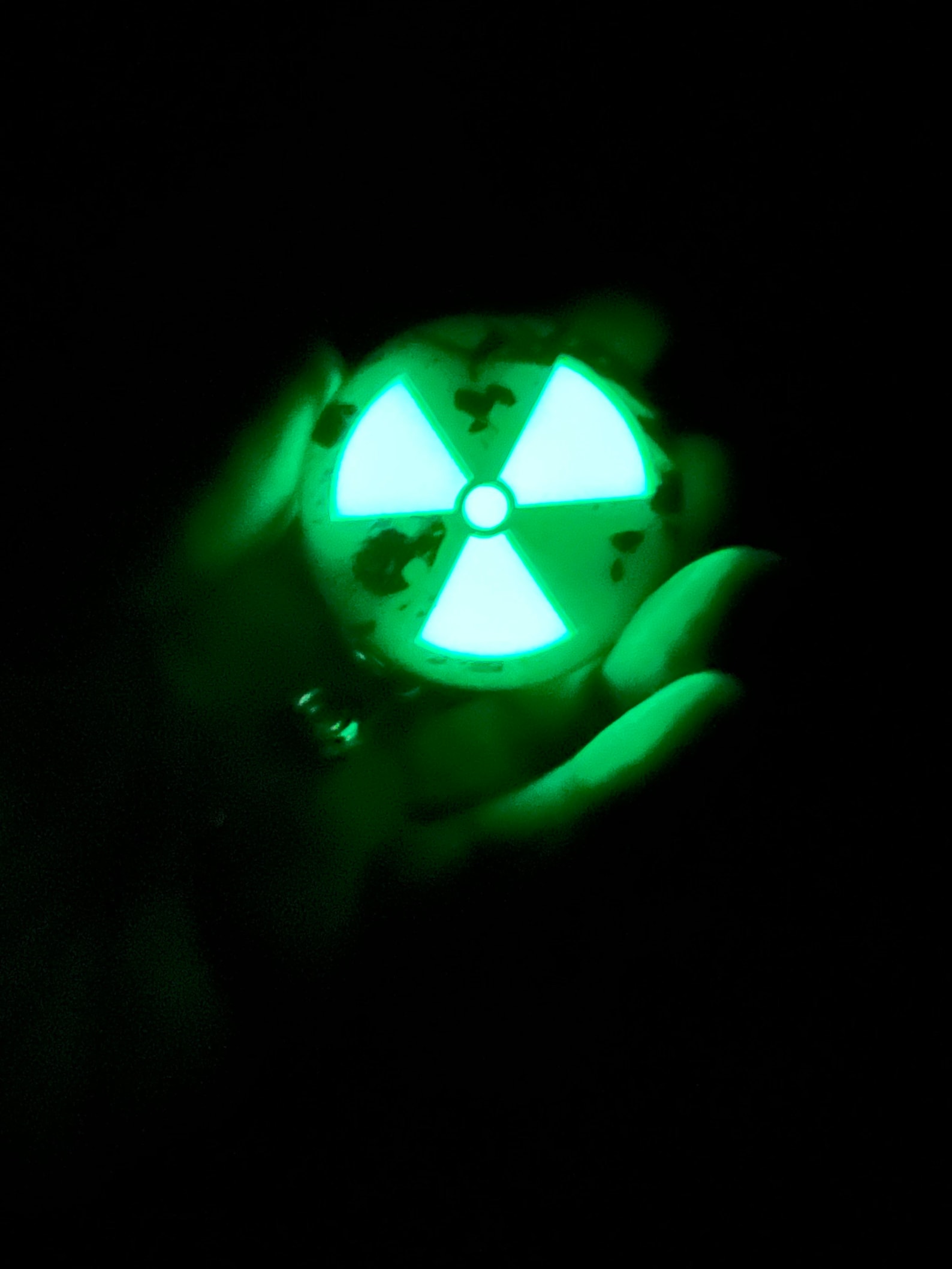 Glow in the Dark Radiation Symbol Badge Reel, Badge Reel ...