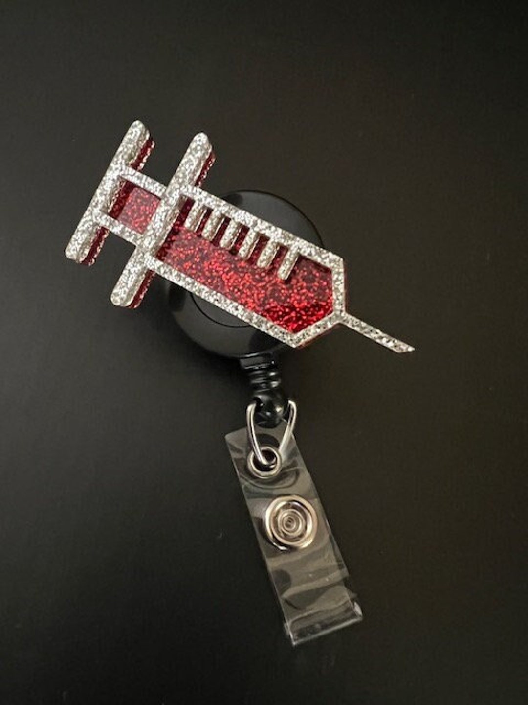 Lab Badge Reel, Syringe Badge Reel, Interchangeable Badge Reel ...