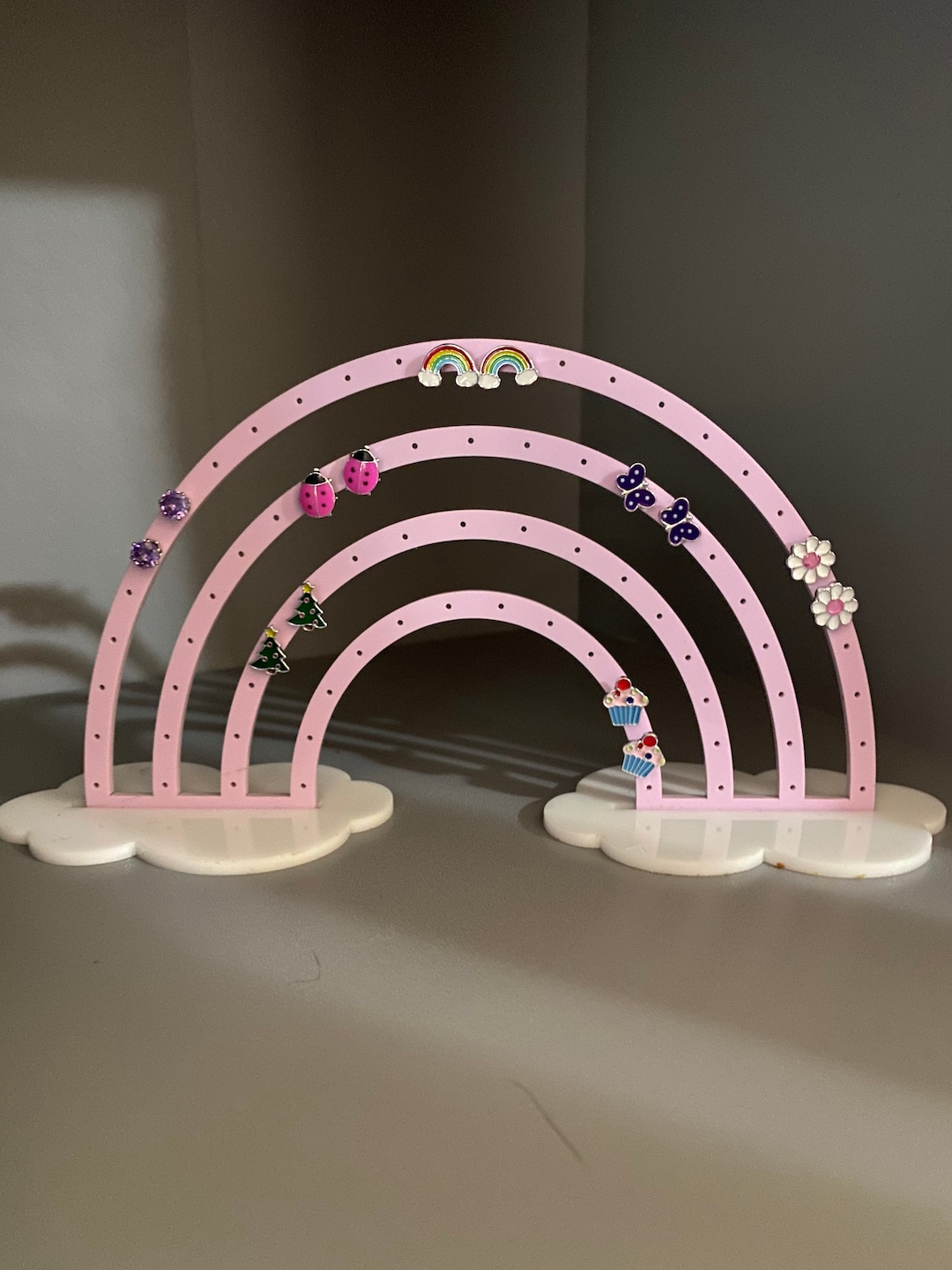 Rainbow Earring Stand, Earring Organizer, Gift for Girls, Acrylic ...