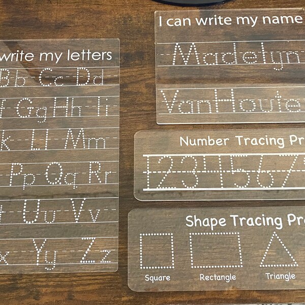 Letter Tracing Board - Etsy