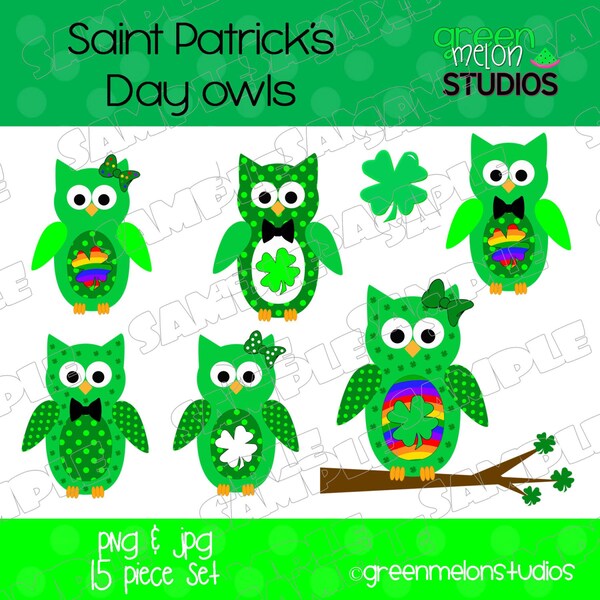 St Patricks Day Owl - Etsy