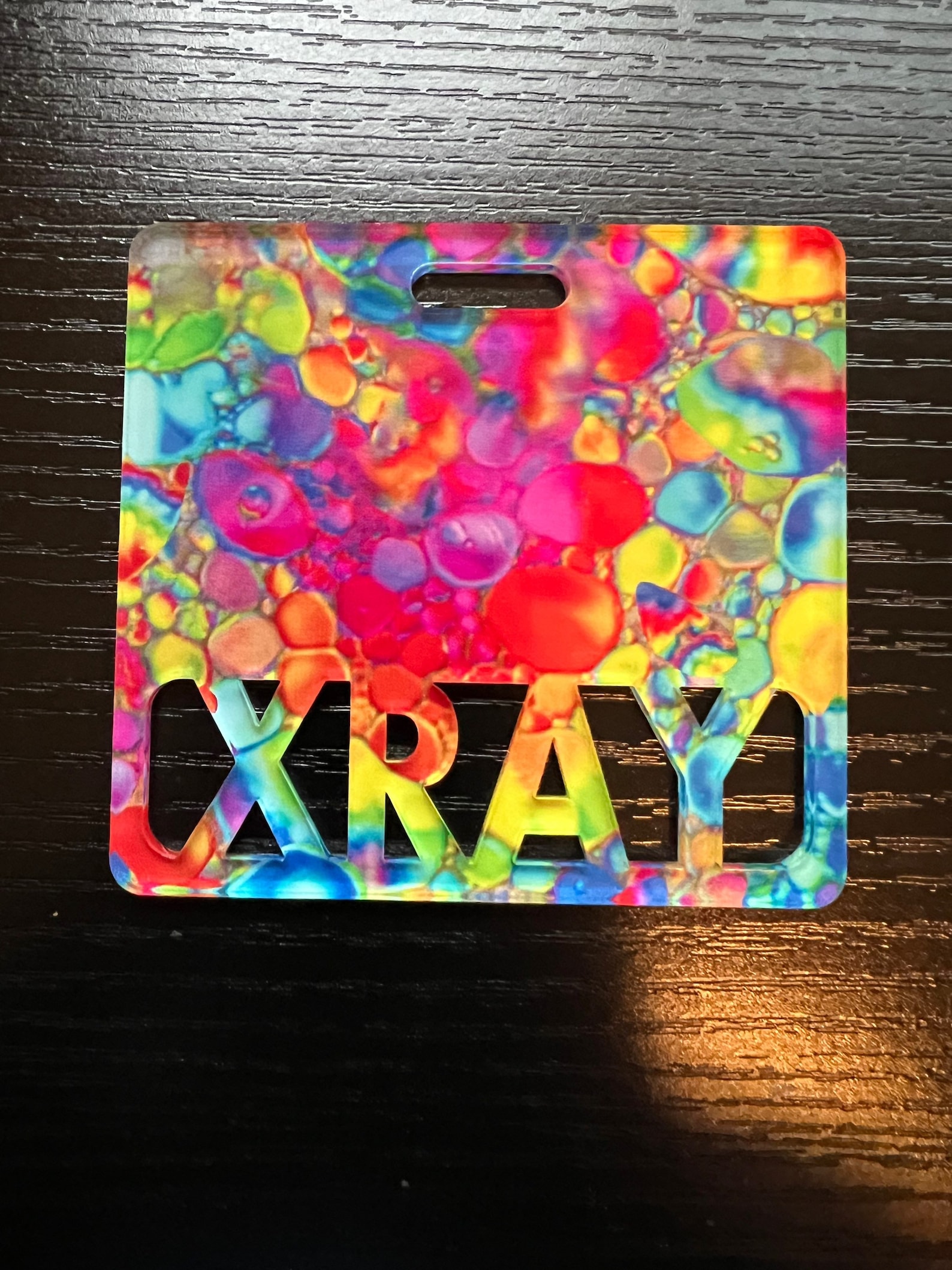 RN Badge Buddy, Rainbow Abstract Bubble Swirl Custom Badge Buddy ...