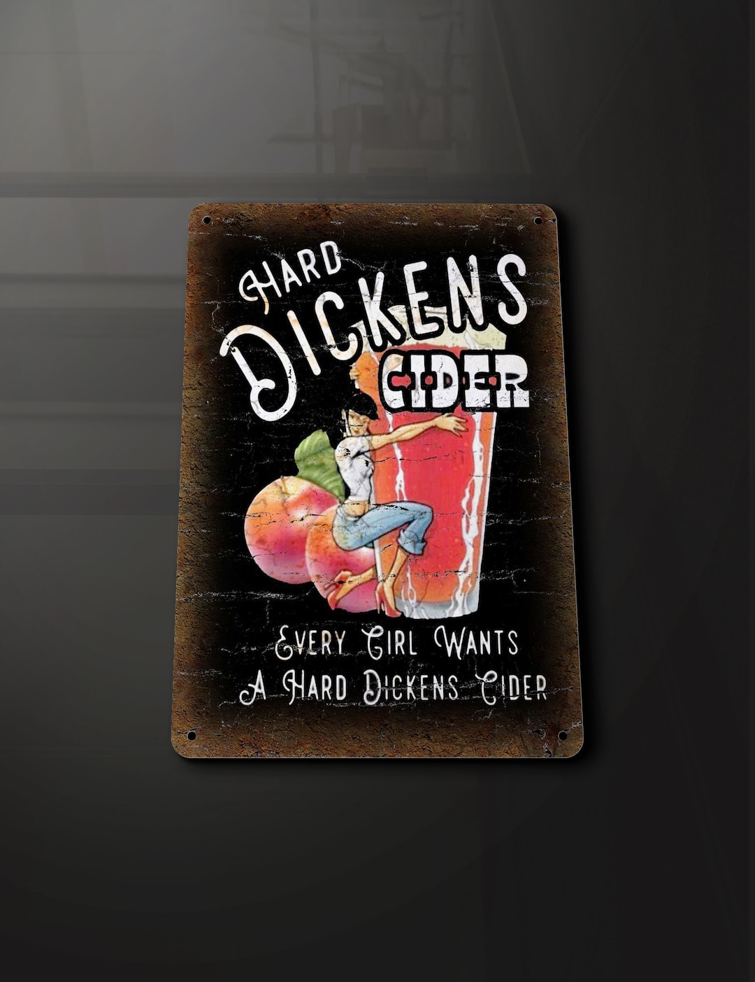 Dickens Cider Pub Beer Bar - Metal Sign Metal Plaque Wall Art Decor ...