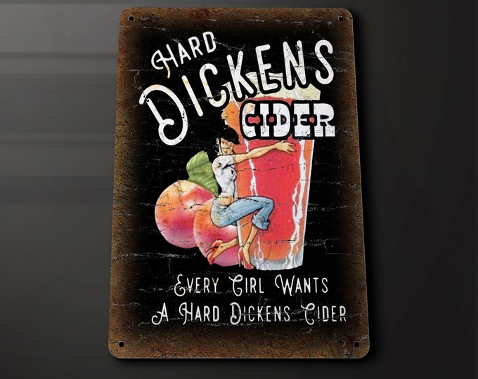 Hard Dickens Cider Funny Gift for Him | Husband Gifts | for Dad | Funny ...