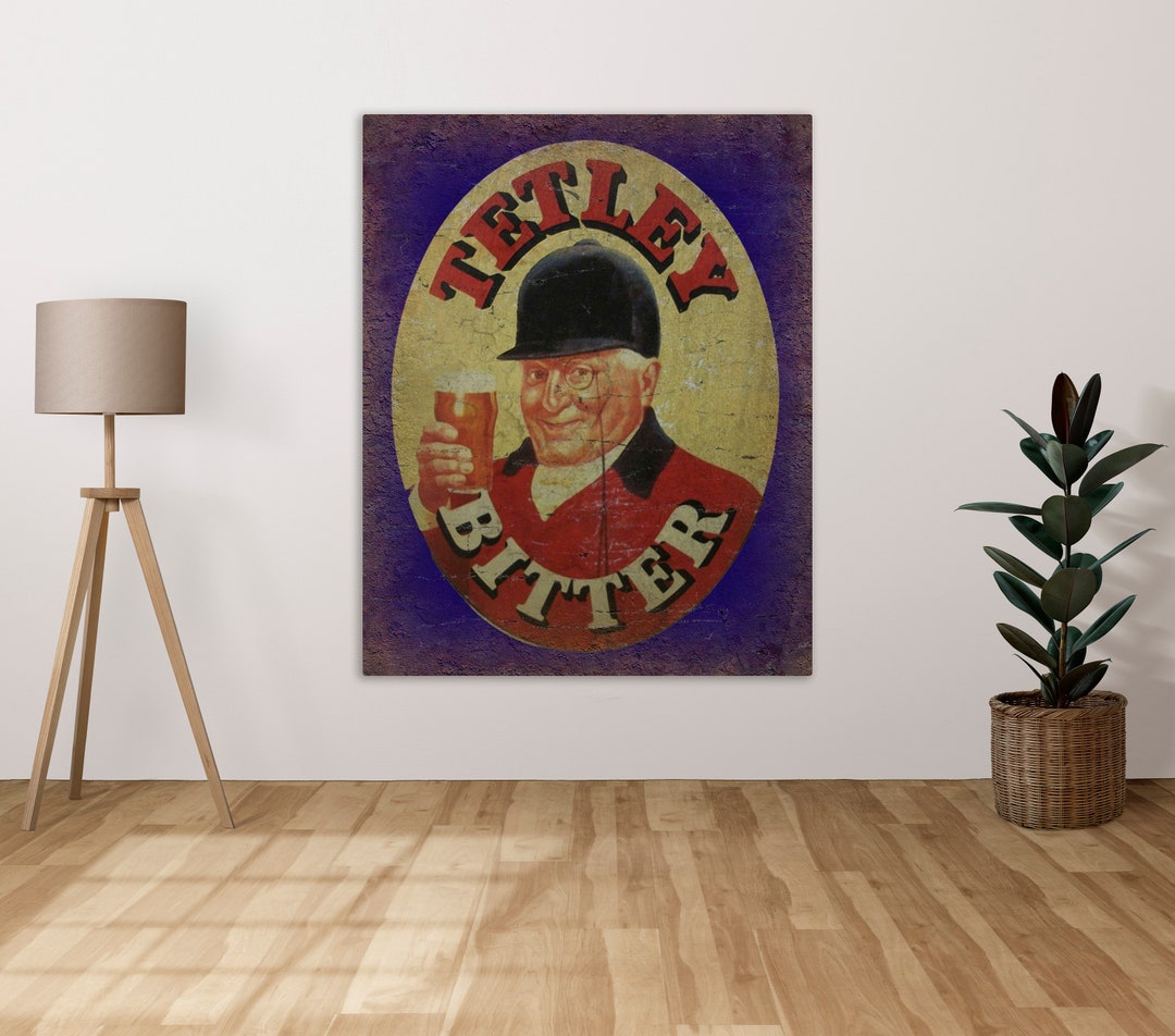 Tetley Bitter Beer Ale Advert - Metal Sign Metal Plaque Wall Art Decor ...