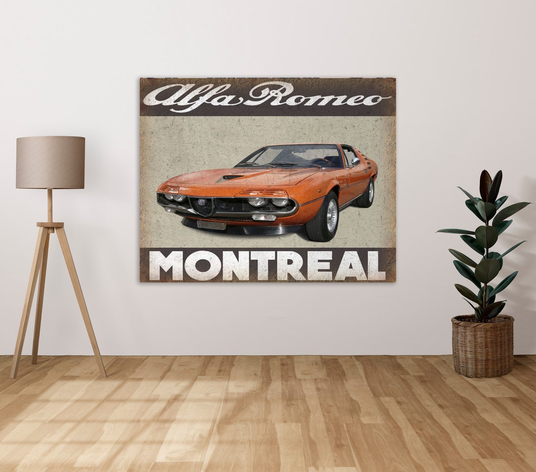 Alfa Romeo Montreal Car - Metal Sign Metal Plaque Wall Art Decor ...
