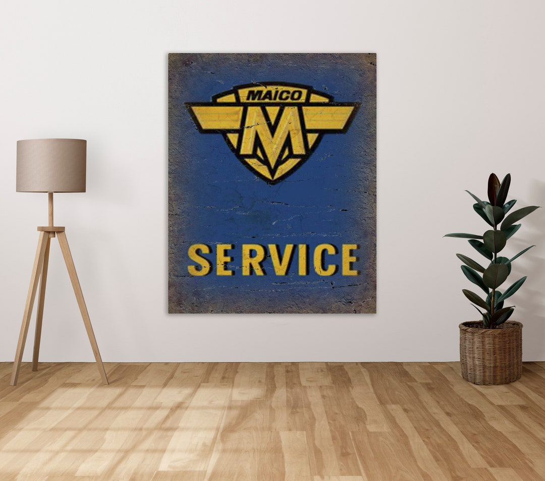 Maico Service Motorcycles - Metal Sign Metal Plaque Wall Art Decor ...
