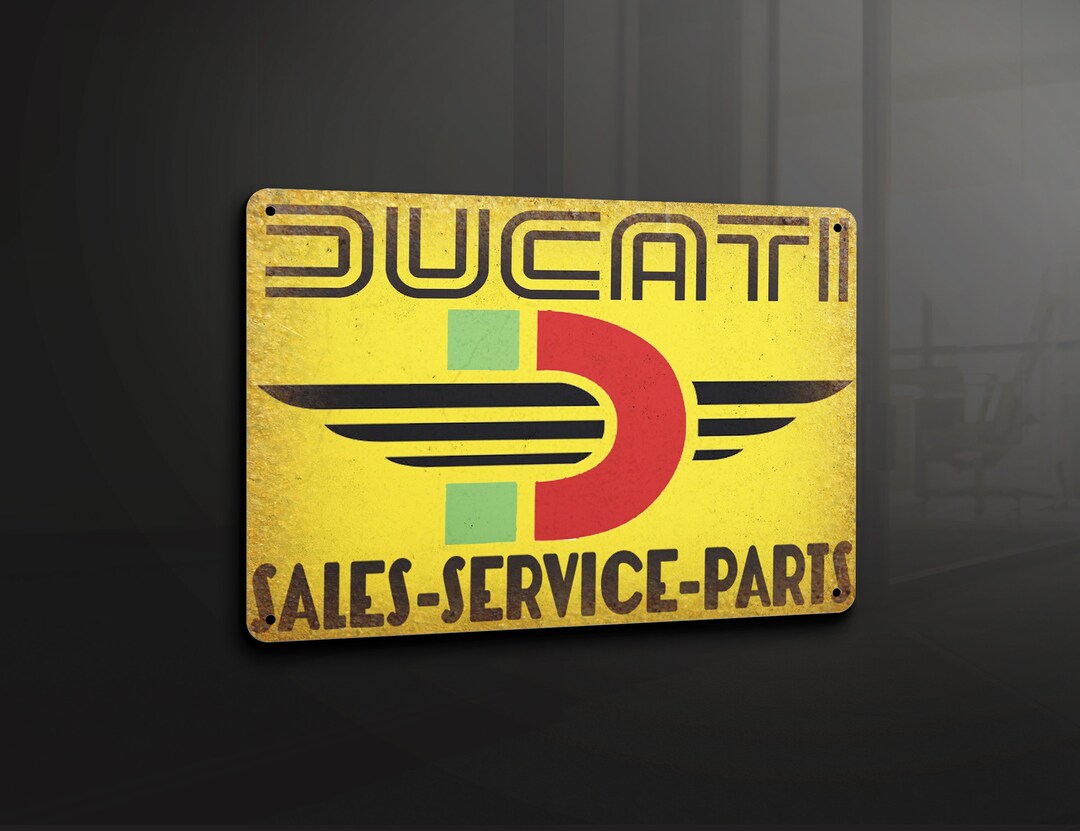 Ducati Garage Man Cave Bike Motorcycle Home - Metal Sign Metal Plaque ...