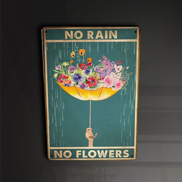 No Rain No Flowers - Etsy
