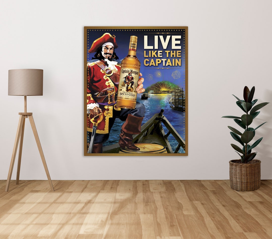 Captain Morgans Spiced Golden Rum - Metal Sign Metal Plaque Wall Art ...