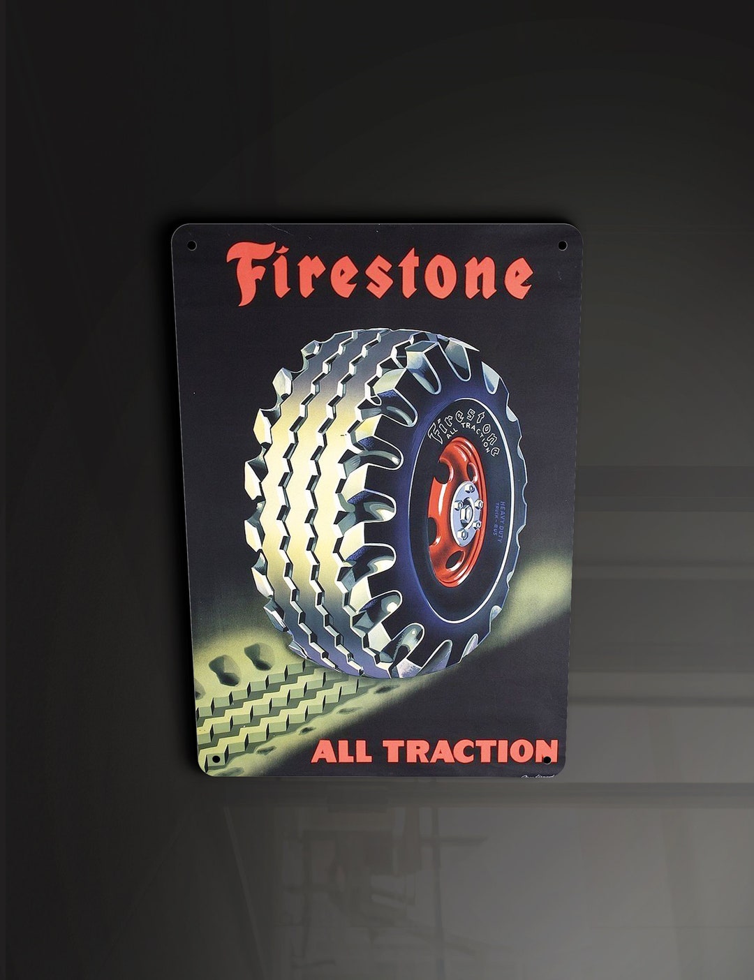 Firestone Tyers Garage Man Cave All Traction- Metal Sign Metal Plaque ...