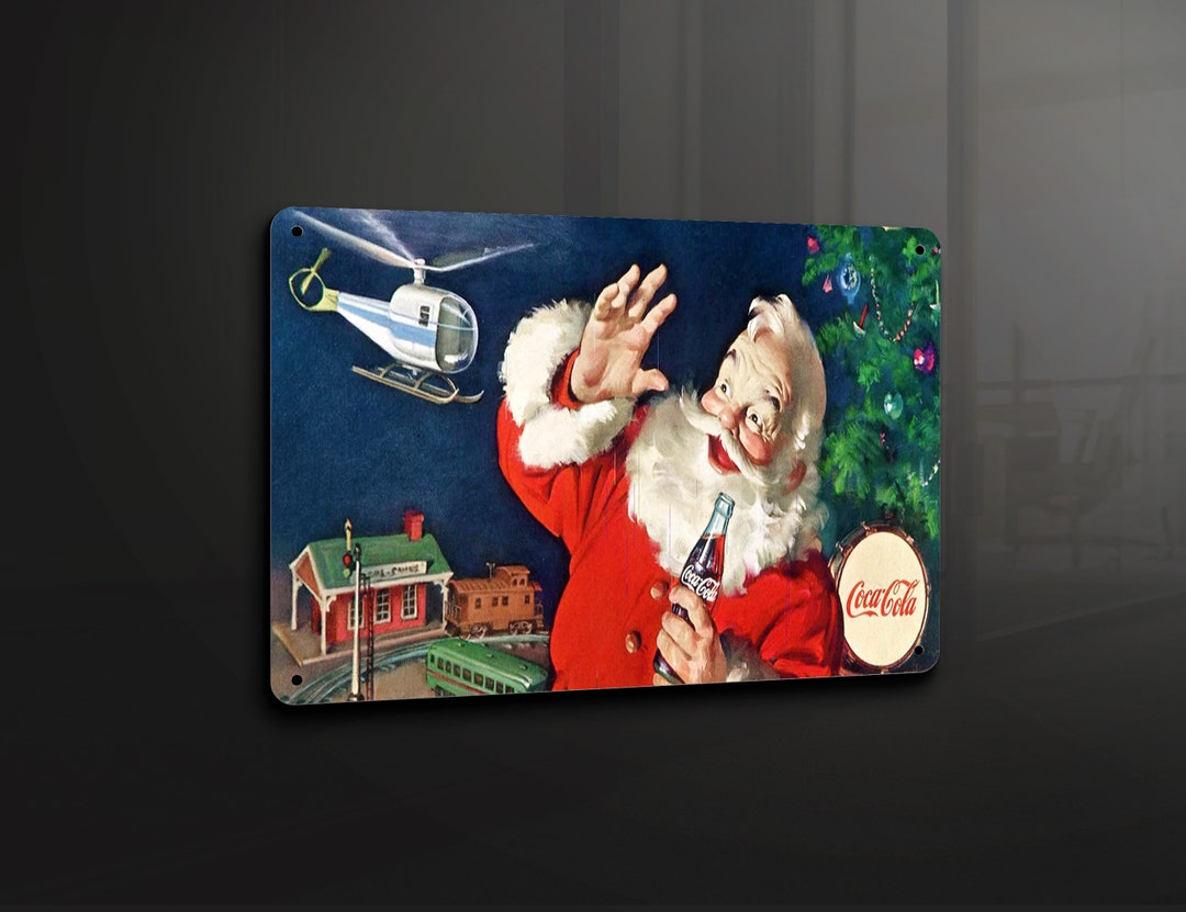 Coca Cola Coke Father Christmas Santa Xmas - Metal Sign Metal Plaque ...