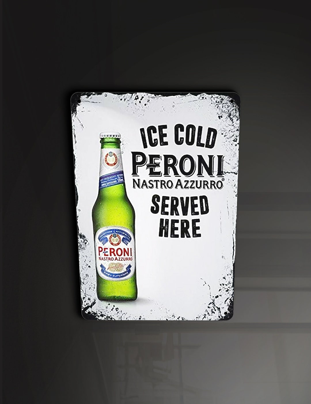 Peroni Beer Pub Alcohol Bar Lager - Metal Sign Metal Plaque Wall Art ...
