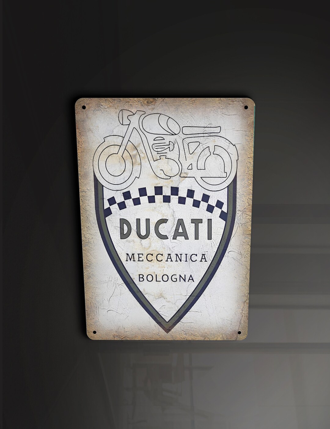 Ducati Motorcycle Motorbike - Metal Sign Metal Plaque Wall Art decor ...