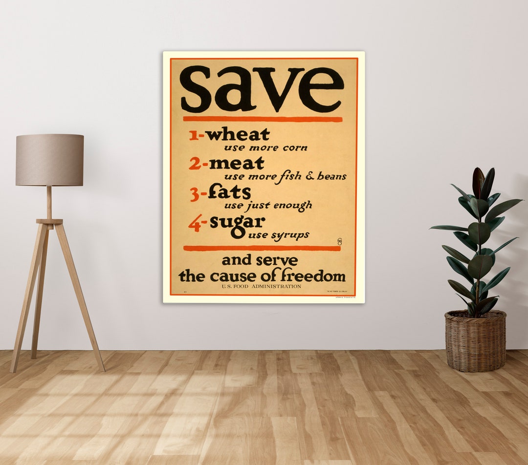 Save Wheat Meat - Metal Sign Metal Plaque Wall Art Decor Signage - Etsy