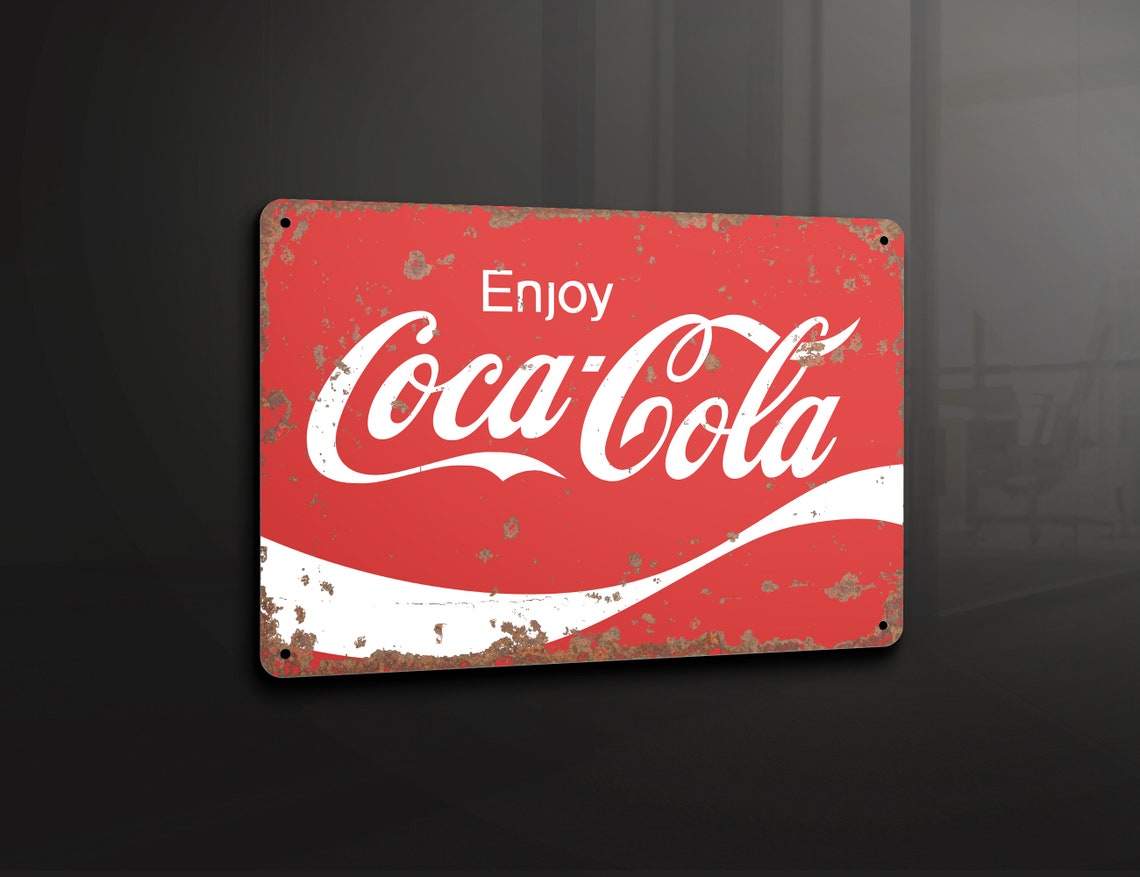Coca Cola - Metal Sign Metal Plaque Wall Art Decor Signage - Etsy
