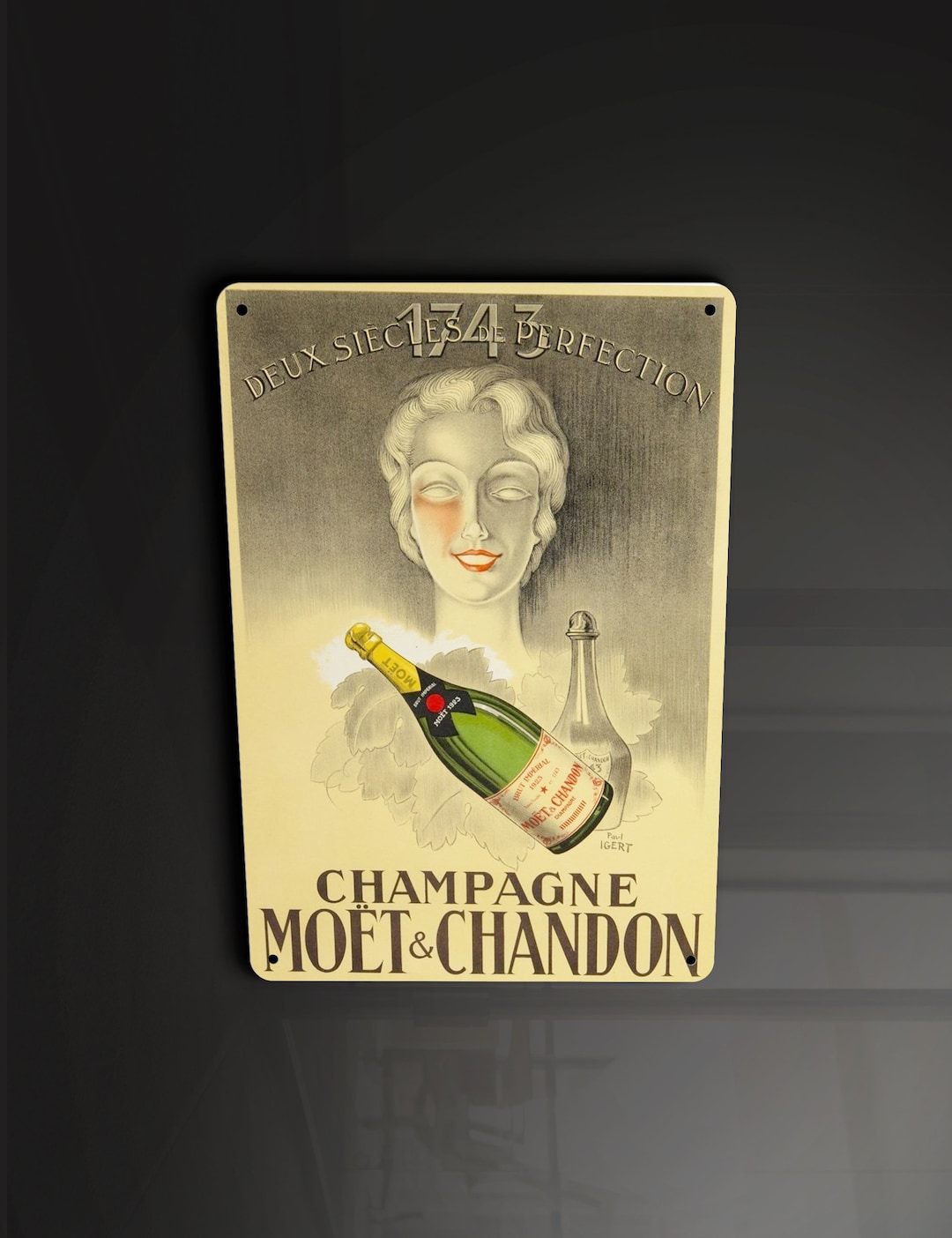 Champagne Moet&chandon Vintage Drink Bar Kitchen - Metal Sign Metal ...