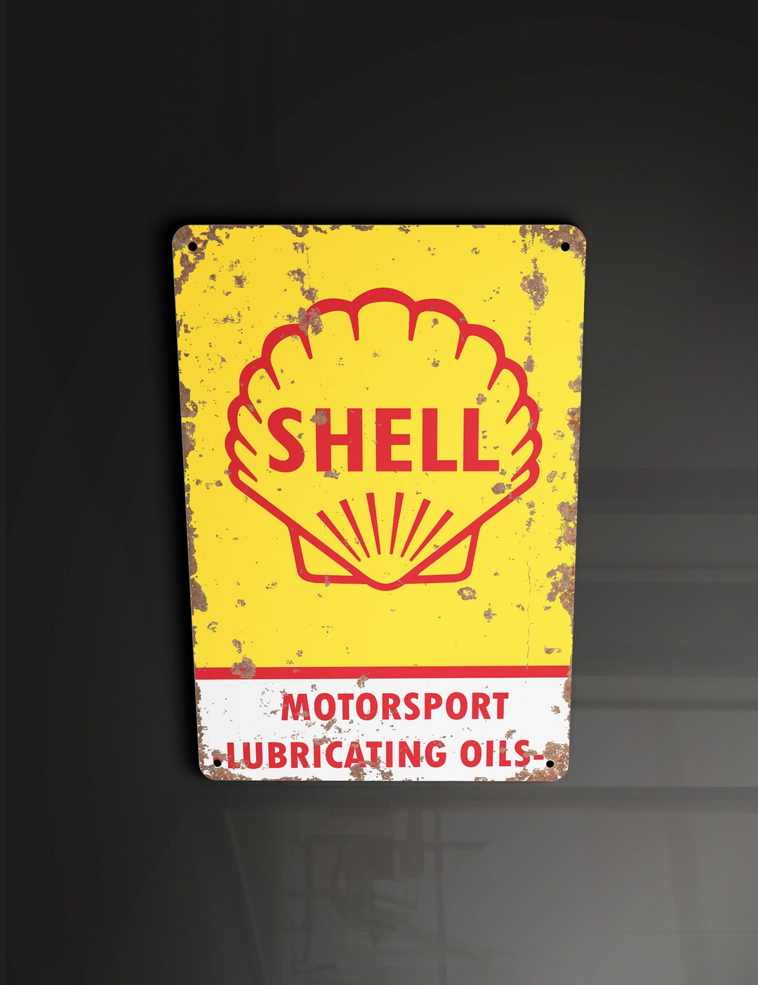 Shell Motorsports Oil - Metal Sign Metal Plaque Wall Art Decor Signage ...
