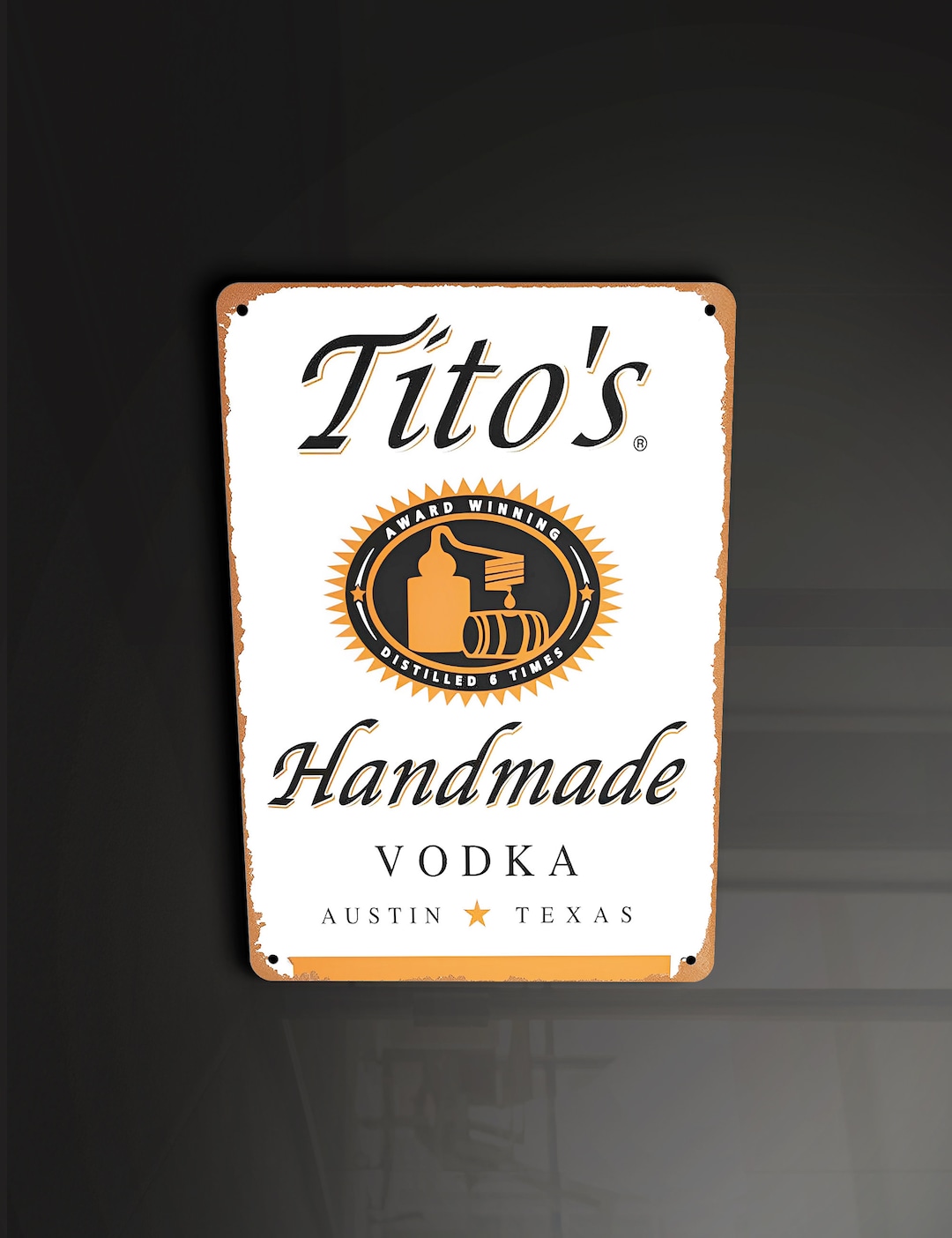 Tito's Handmade Vodka - Metal Sign Metal Plaque Wall Art Decor Signage ...