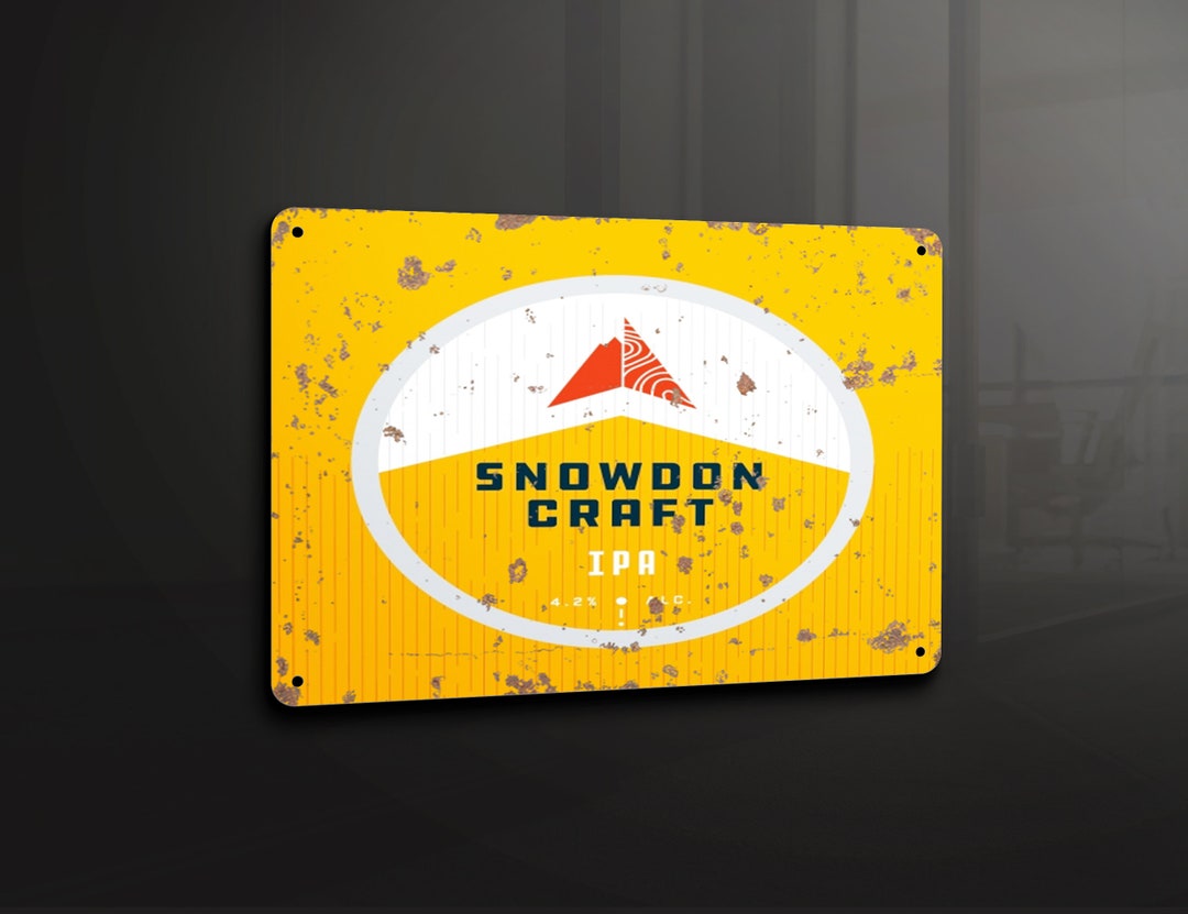 Snowdon Craft Ipa Wales Welsh Beer Drink - Metal Sign Metal Plaque Wall ...