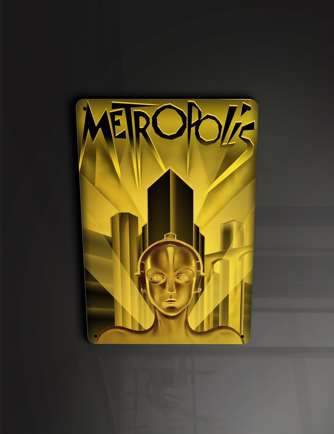 Metropolis Vintage 1927 "metropolis" Movie Lithograph - Metal Sign ...