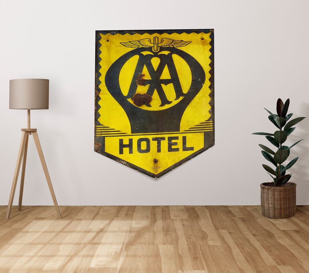 AA Hotel Sign - Metal Sign Metal Plaque Wall Art Decor Signage - Etsy
